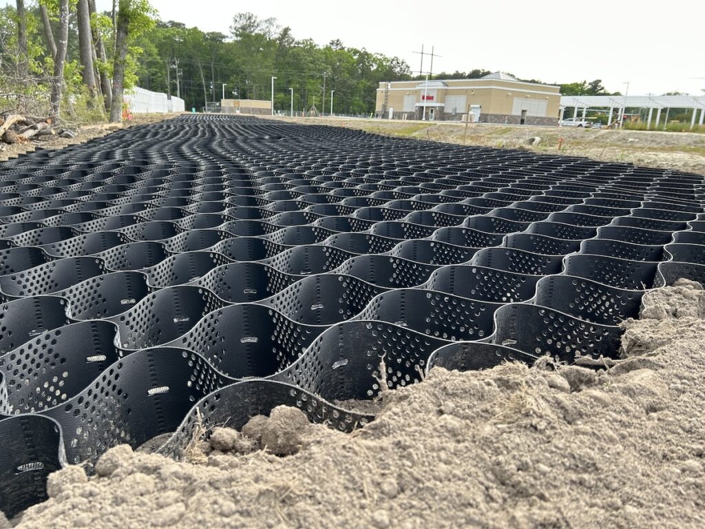 GEOWEB for Vegetated Access Road at Wawa in Virginia Beach